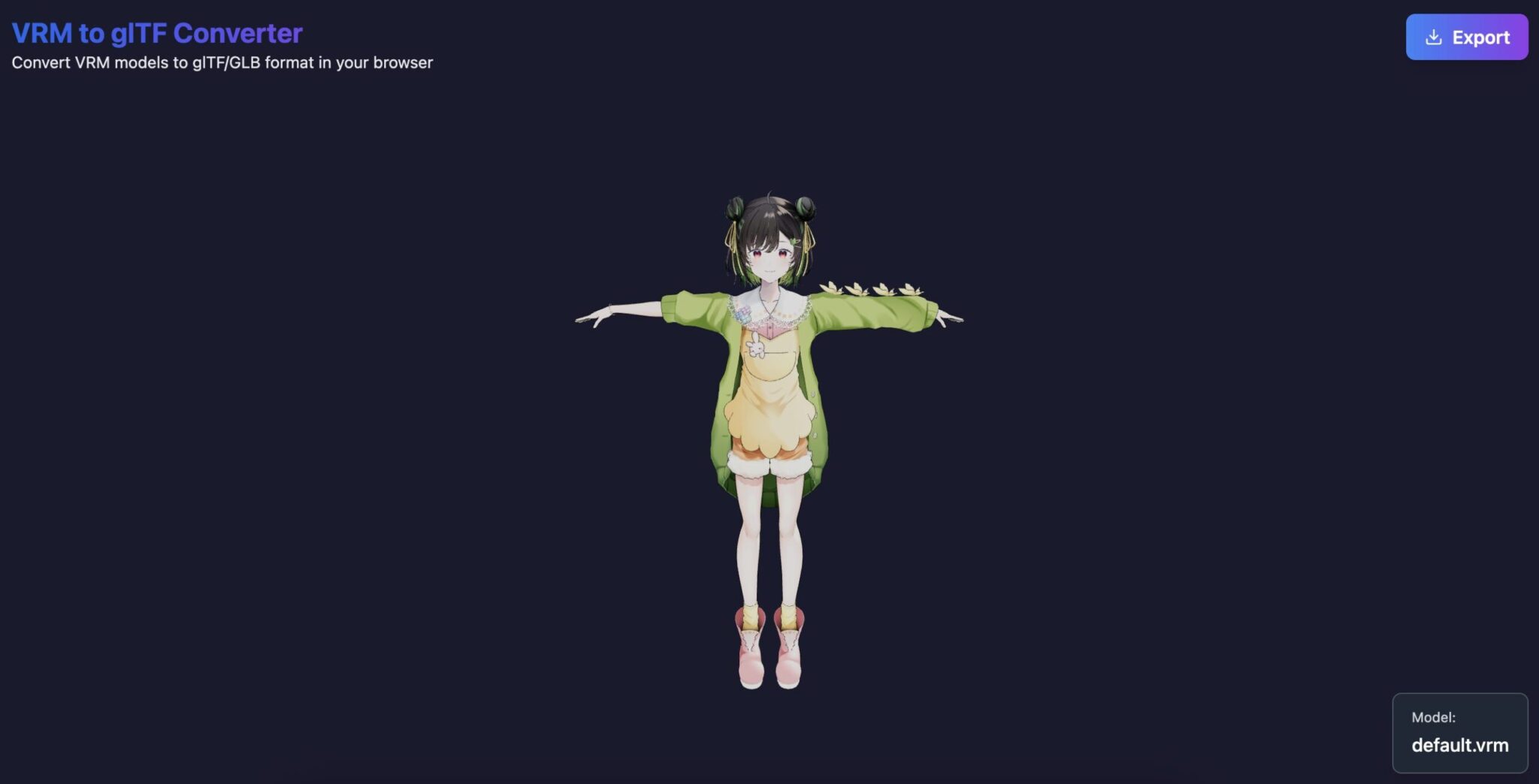 Blender不要！VRMをGLBに3クリックで変換できるウェブアプリ VRM to glTF Converterを公開しました - 【累計制作本数5万本突破】ジュエリー・アクセサリー作るなら ...